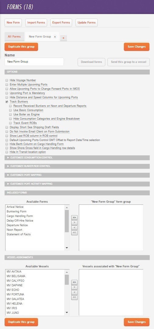 Veslink - Forms & Form Groups